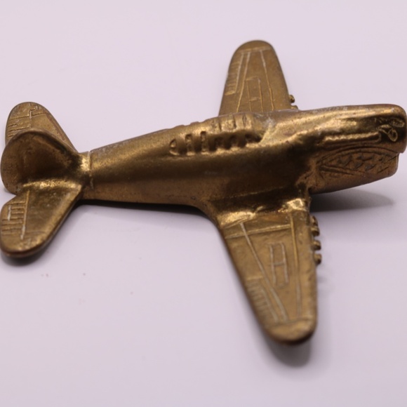Vintage | Accents | Vintage Wwii Solid Brass Airplane Model | Poshmark